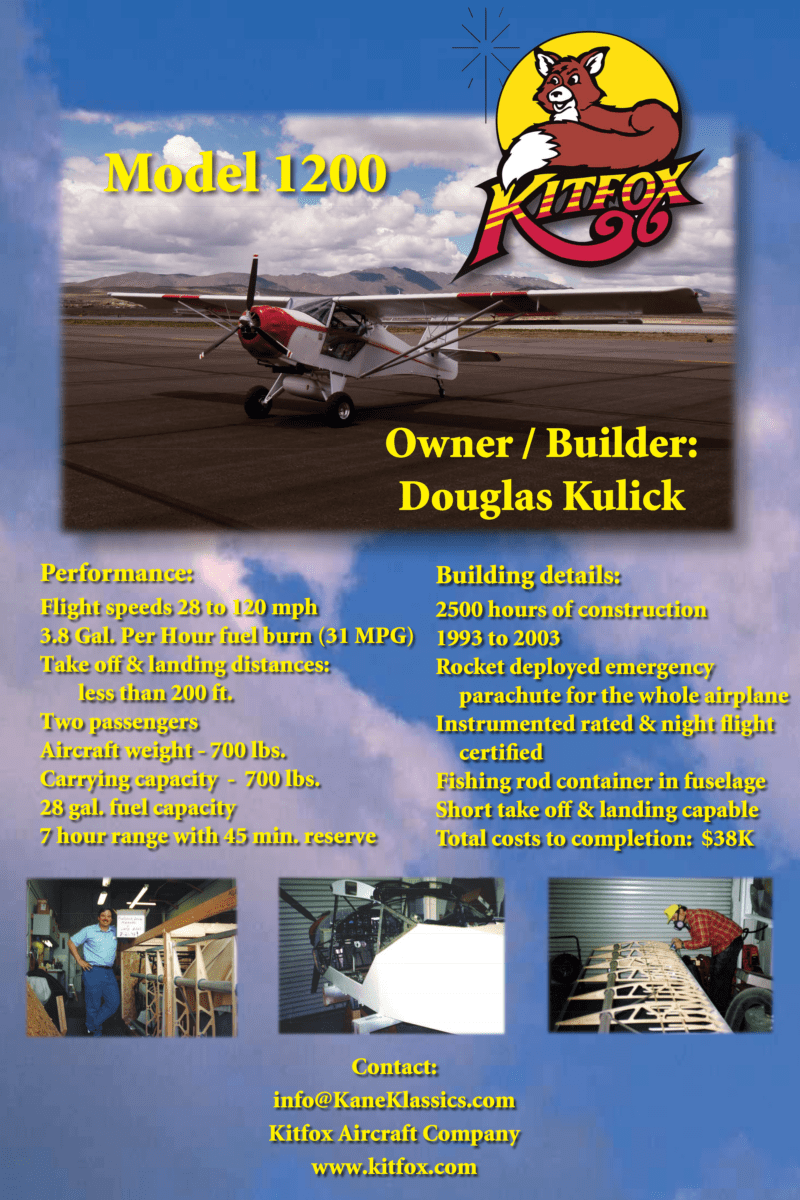 Kane Klassics Aircraft - Kitfox STOL Model IV - Bamboo Fly Rods